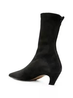Khaite Arizona Pointed-toe Suede Ankle Boots
