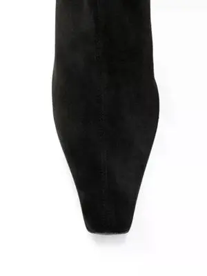 Khaite Arizona Pointed-toe Suede Ankle Boots