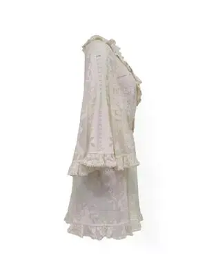 Zimmermann Tiggy Ruffled Lace Mini Dress