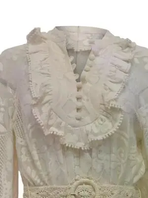 Zimmermann Tiggy Ruffled Lace Mini Dress