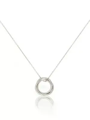 AUREE JEWELLERY Knightsbridge Russian Wedding Ring Necklace - Silver