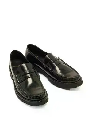 Saint Laurent Le Penny Leather Loafers