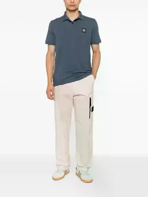 Stone Island Loose-fit Cargo Pants With Compass Badge - Pink
