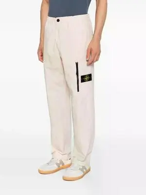Stone Island Loose-fit Cargo Pants With Compass Badge - Pink