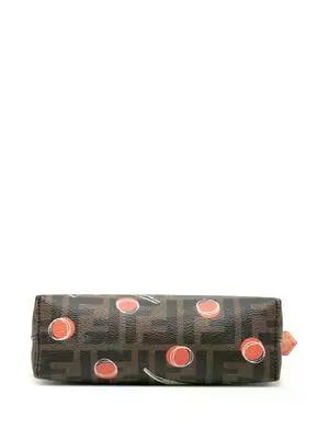 Fendi Zucca Coated Canvas Ballerina Pouch With Graphic Print
