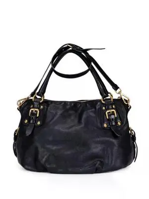 Prada Buckled Leather Shoulder Bag