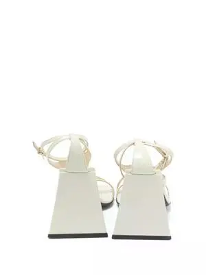 Attico Devon Leather Sandals - Neutrals