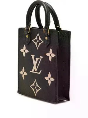 LOUIS VUITTON 2021 Bicolor Monogram Empreinte Petit Sac Plat Satchel