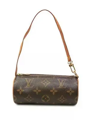 LOUIS VUITTON 1990-2010 Monogram Papillon Pochette Handbag - Brown