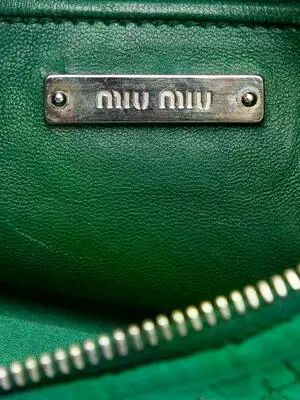Miu Miu Matelasse Nylon Crystal Chain Crossbody Bag