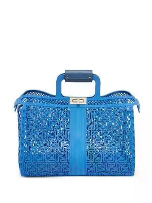 Fendi Open-work Tote Bag - Blue