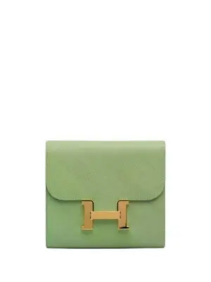 Hermès 2020 Epsom Constance Slim Wallet Small Wallets - Green