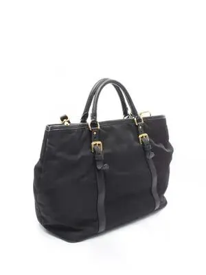 Prada 2010-2016 Vitello Daino Trimmed Tessuto Satchel
