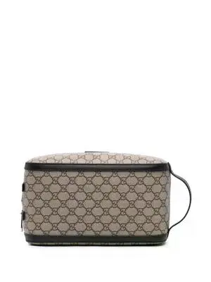 Gucci Gg Supreme Double Zip Toiletry Case Pouch