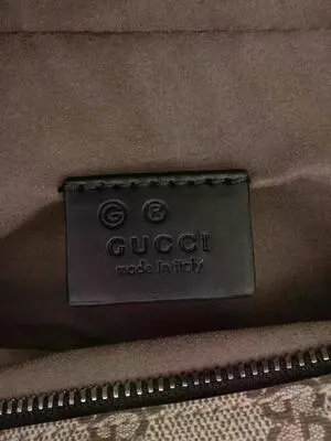 Gucci Gg Supreme Double Zip Toiletry Case Pouch