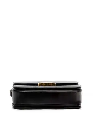 Celine Triomphe Crossbody Bag In Shiny Calfskin - Black