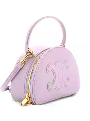 Celine Half Moon Case Leather Small Crossbody Bag - Purple
