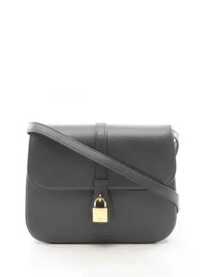 Celine 2000-2026 Leather Tabou Crossbody Bag - Grey