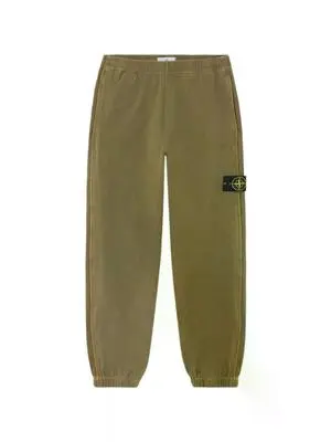 Stone Island 6200012 Malfilé Fleece 'old' Effect Regular-fit Joggers With Pockets - Green