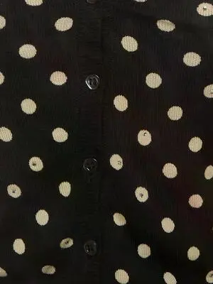 Moschino Polka Dot Knit Top And Cardigan Set