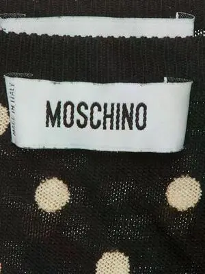 Moschino Polka Dot Knit Top And Cardigan Set
