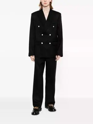 Casablanca Jacquard Wide-leg Trousers - Black