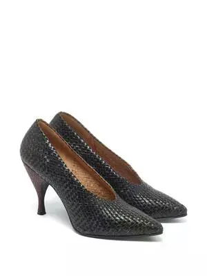 THE ROW Woven Pointed Toe High Heel Pumps