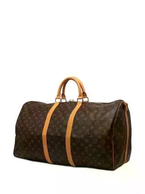 LOUIS VUITTON 2000 Monogram Keepall Bandouliere 55 Travel Bag