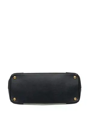 Prada Medium Bicolor Saffiano Lux Galleria Double Zip Satchel