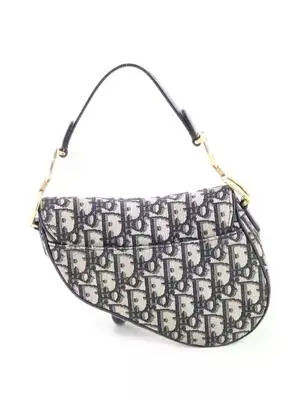 Dior Saddle Handbag With Strap Oblique Canvas Mini Shoulder Bag - Blue