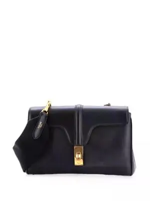 Celine Soft 16 Bag Smooth Calfskin Teen Shoulder Bag - Black