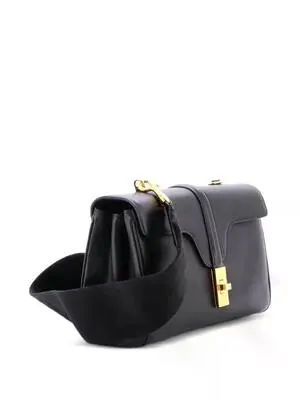 Celine Soft 16 Bag Smooth Calfskin Shoulder Bag - Black