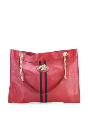 Gucci Rajah Chain Leather Large Tote Bag
