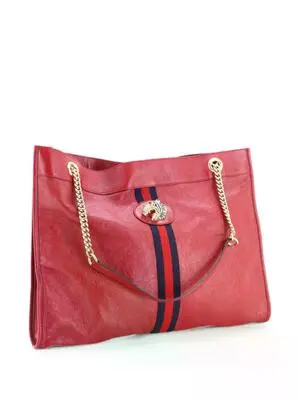 Gucci Rajah Chain Leather Large Tote Bag