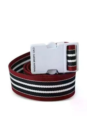 Costume National Striped Belt - Red