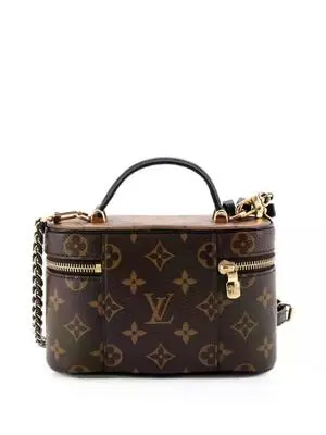 LOUIS VUITTON Vanity Chain Pouch Reverse Monogram Canvas Satchel - Brown