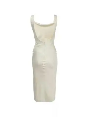 MICHAEL COSTELLO Cowl-neck Dress - Neutrals