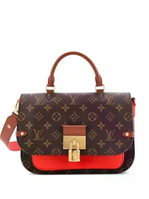 LOUIS VUITTON Vaugirard Monogram Canvas Leather Satchel - Red