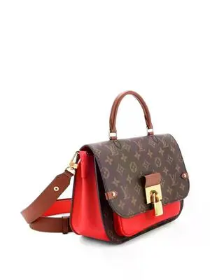 LOUIS VUITTON Vaugirard Monogram Canvas Leather Satchel - Red