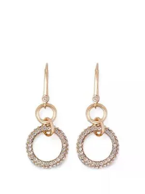 Dkny Hailey Crystal-embellished Drop Earrings - Gold