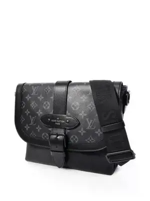 LOUIS VUITTON Saumur Monogram Eclipse Shoulder Bag
