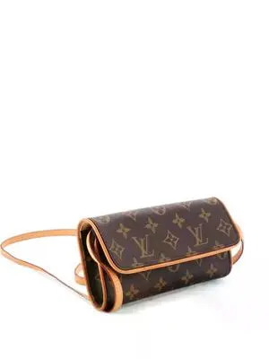LOUIS VUITTON Twin Handbag Monogram Canvas Pm Crossbody Bag - Brown