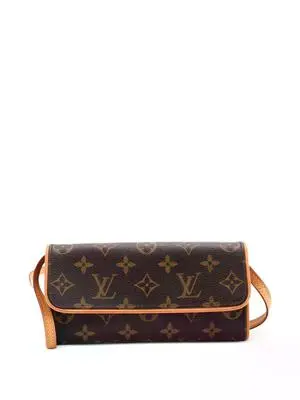 LOUIS VUITTON Monogram Canvas Twin Pm Handbag - Brown