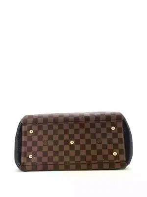 LOUIS VUITTON Normandy Handbag In Damier And Leather - Brown