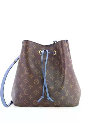 LOUIS VUITTON Neonoe Handbag Monogram Canvas With Leather Mm Bucket Bag - Brown