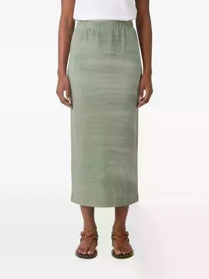 Max Mara Pleated Elasticated-waist Midi Skirt - Green