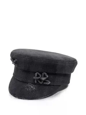 Ruslan Baginskiy Distressed Monogram-embroidered Baker Hat