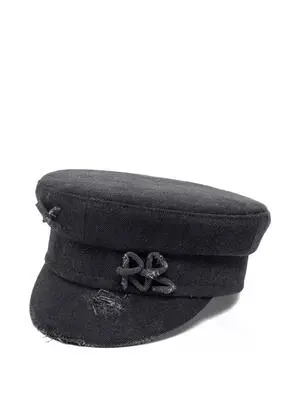 Ruslan Baginskiy Distressed Monogram-embroidered Baker Hat