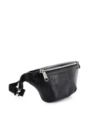 Gucci Gg Embossed Perforated Leather Belt Bag