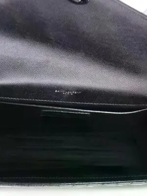 Saint Laurent Classic Monogram Envelope Satchel - Black